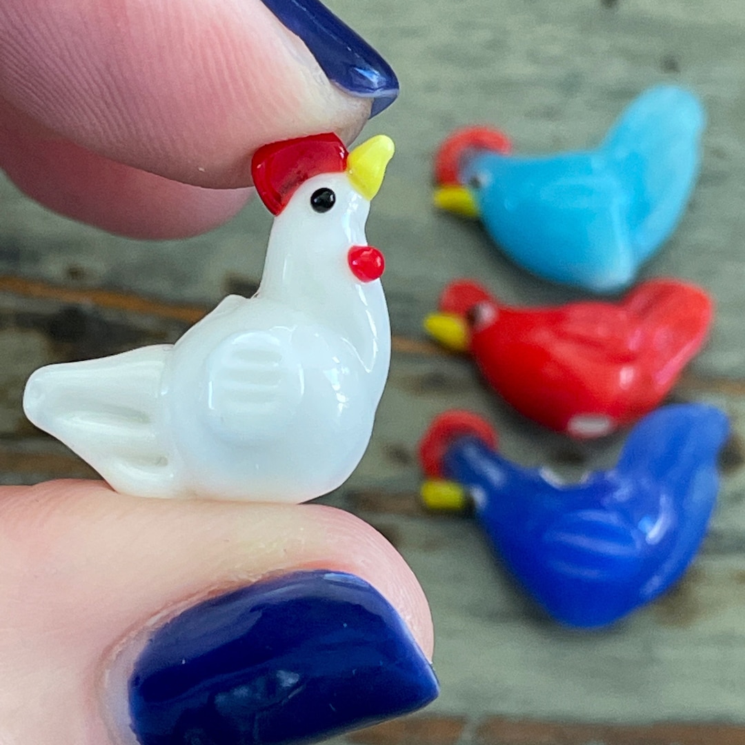 Lampwork Rooster Bead 22mm, Adorable Glass Rooster - Etsy