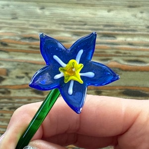 Glass Flower Stems-beautiful Lampwork Flowers 7” - Etsy