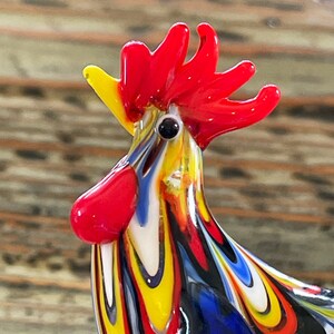 Lampwork Glass Rooster, Large Rooster Display, Decoration, Figurine - Etsy
