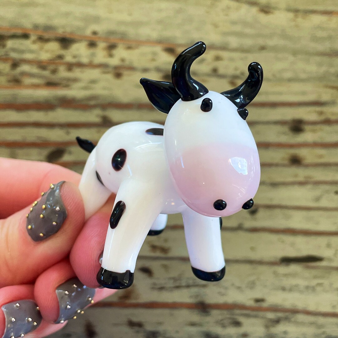 Lampwork Glass Cow, Large Display, Decoration, Figurine - Etsy