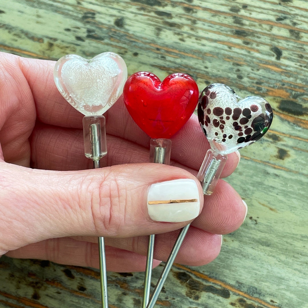 Glass Appetizer Forks murano Heart Forks for Restaurant - Etsy