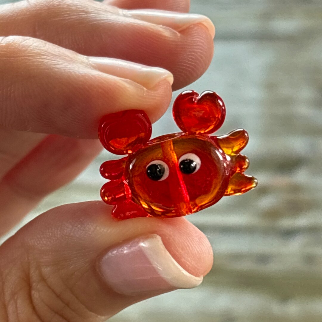 Lampwork Crab Bead 24mm, Red Glass Crabs - Etsy