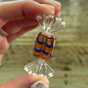 Lampwork Glass Candy, 2” Old Fashioned Pink Christmas Candy Display ...