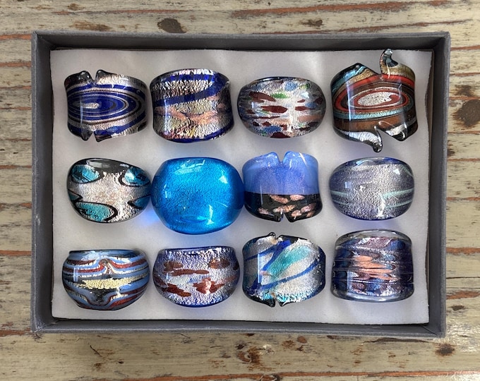 Murano Glass Ring-big Glass Rings- Lampwork Ring-venetian Glass Ring ...