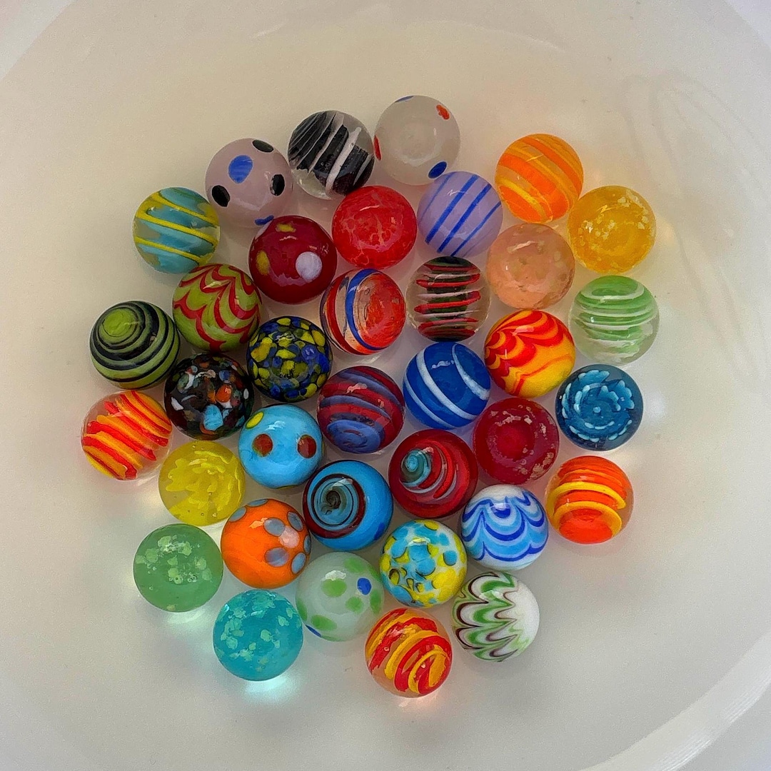 Lampwork Glass Marbles, 16mm - Etsy
