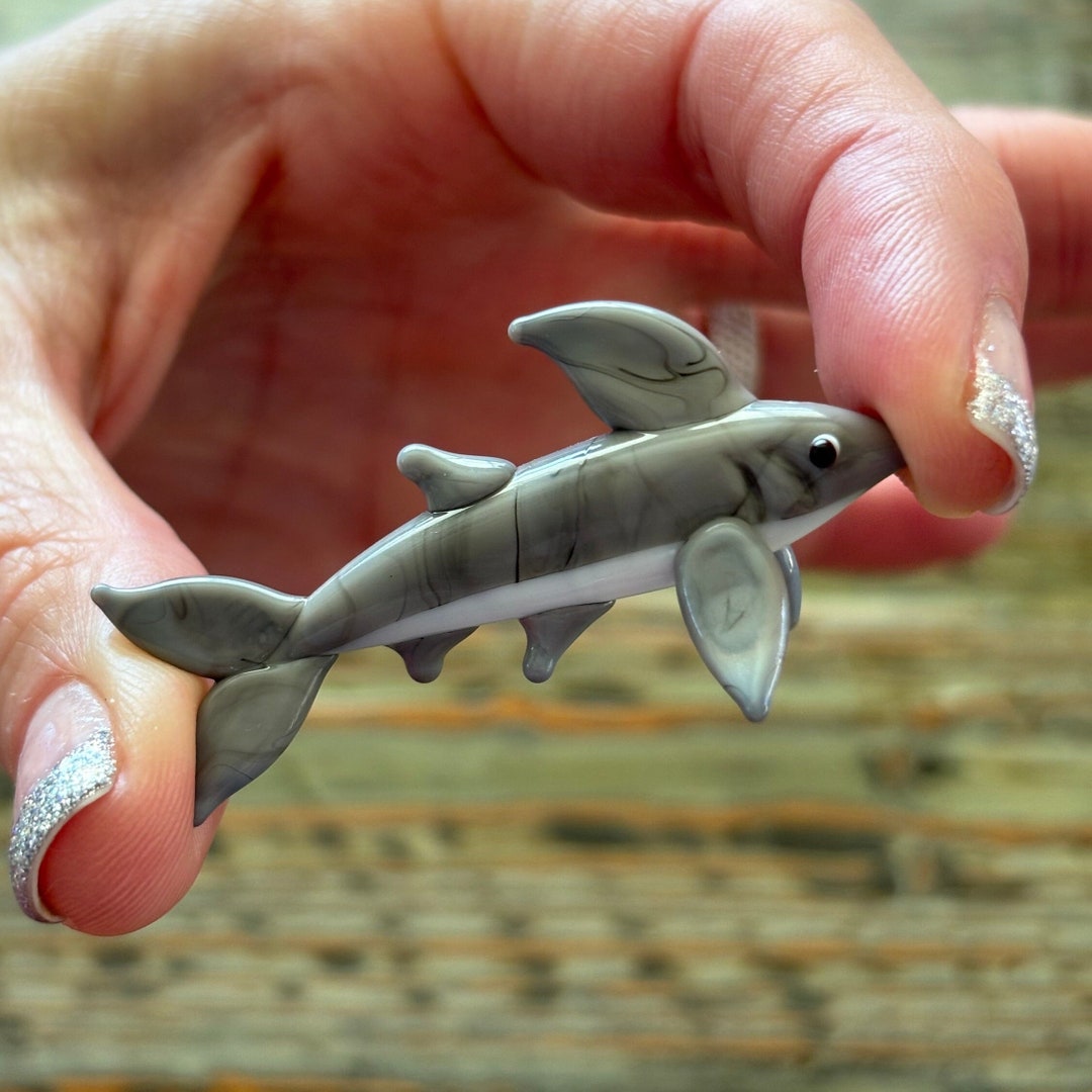 Lampwork Glass Shark, Display, Decoration, Figurine - Etsy