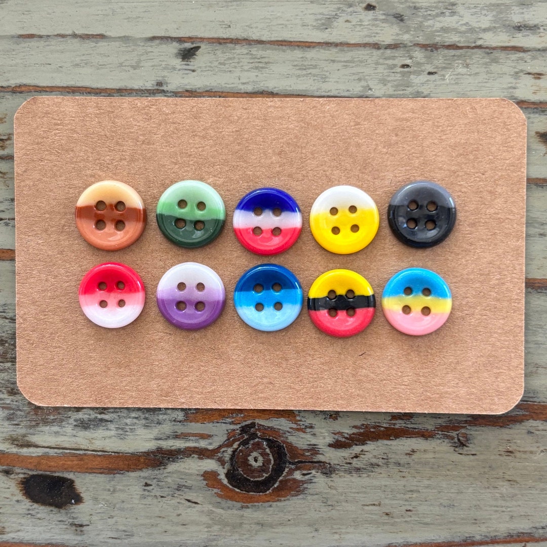 Lampwork Buttons, Glass .5” Colorful Buttons - Etsy