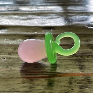 Glass Pacifier, Pink 38mm Display, Decoration, Gift New Mom Binky - Etsy