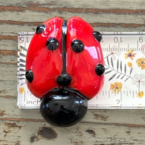 Lampwork Ladybug Display, Decoration, Figurine, Large Glass Ladybird - Etsy