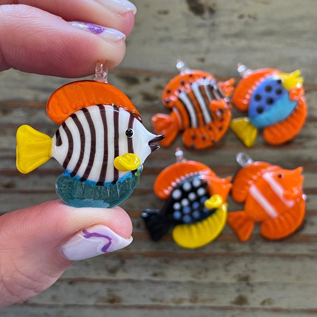 Lampwork Glass Fish, 35mm Float Glass for Aquarium or Pendants - Etsy