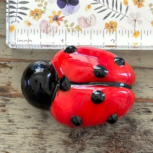 Lampwork Ladybug Display, Decoration, Figurine, Large Glass Ladybird - Etsy