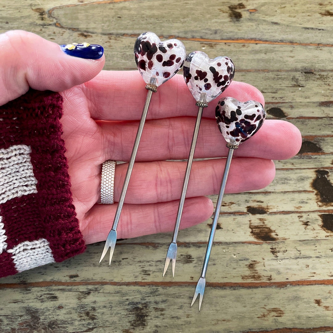 Glass Appetizer Forks, Heart Forks for Restaurant, Tableware ...