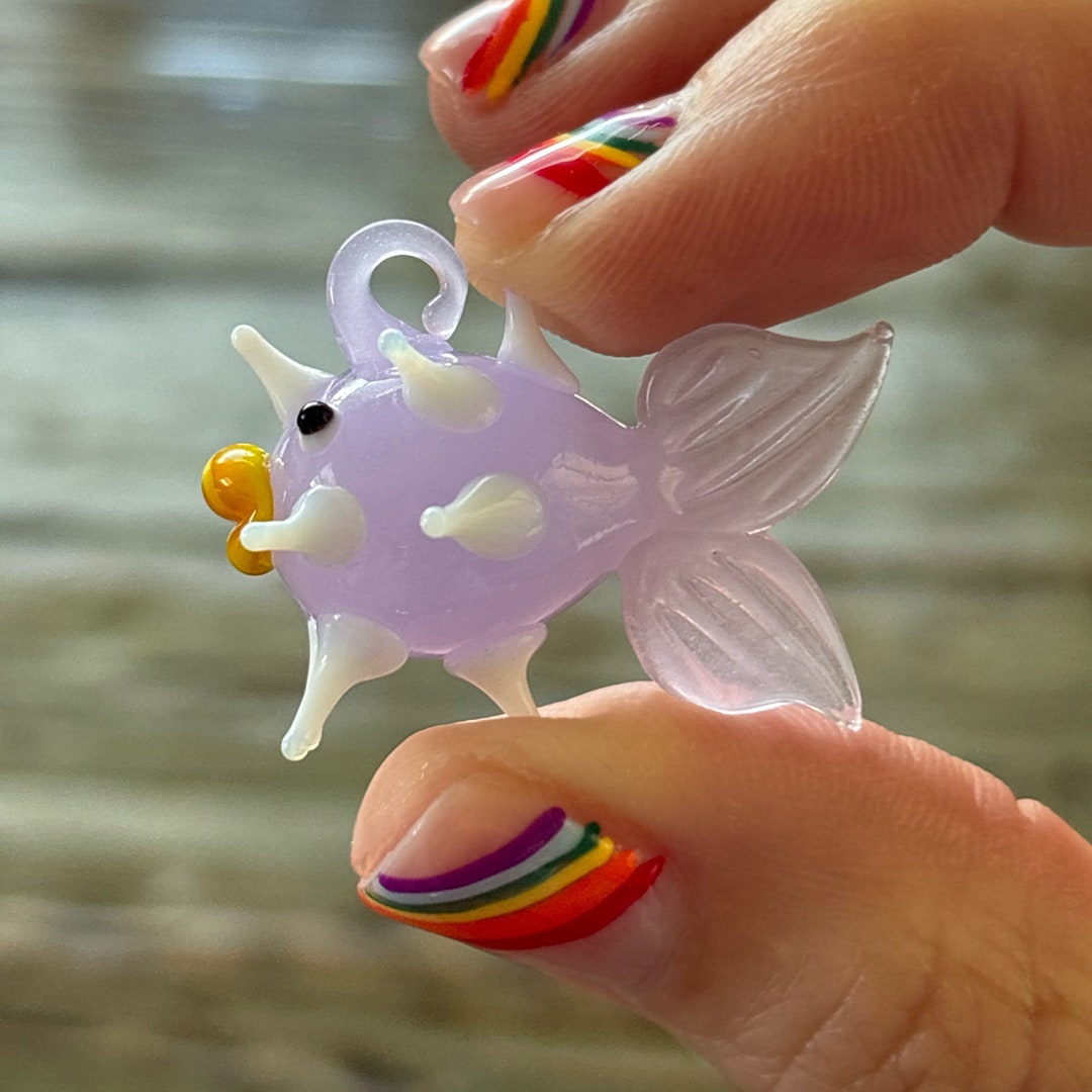 Lampwork Glass Puffer Fish, Float Glass for Aquarium or Pendants - Etsy