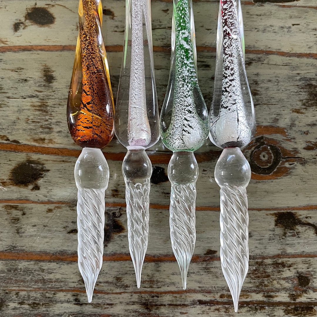 Lampwork Glass Pen, Dip Pen, Glass Fountain Pen, Gift for Writer ...