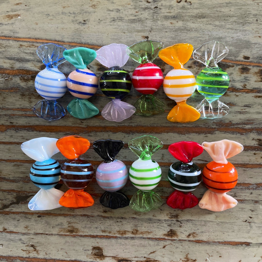 Lampwork Glass Candy, 30mm, Display, Decoration, Figurine - Etsy