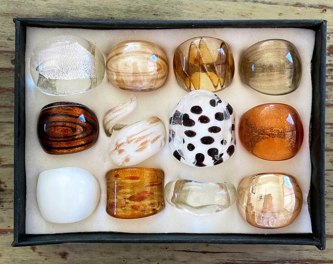 Murano Glass Ring-big Glass Rings Lampwork Ring-venetian Glass Ring ...