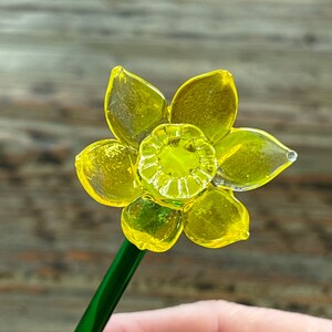 Glass Flower Stems-beautiful Lampwork Flowers 7” - Etsy