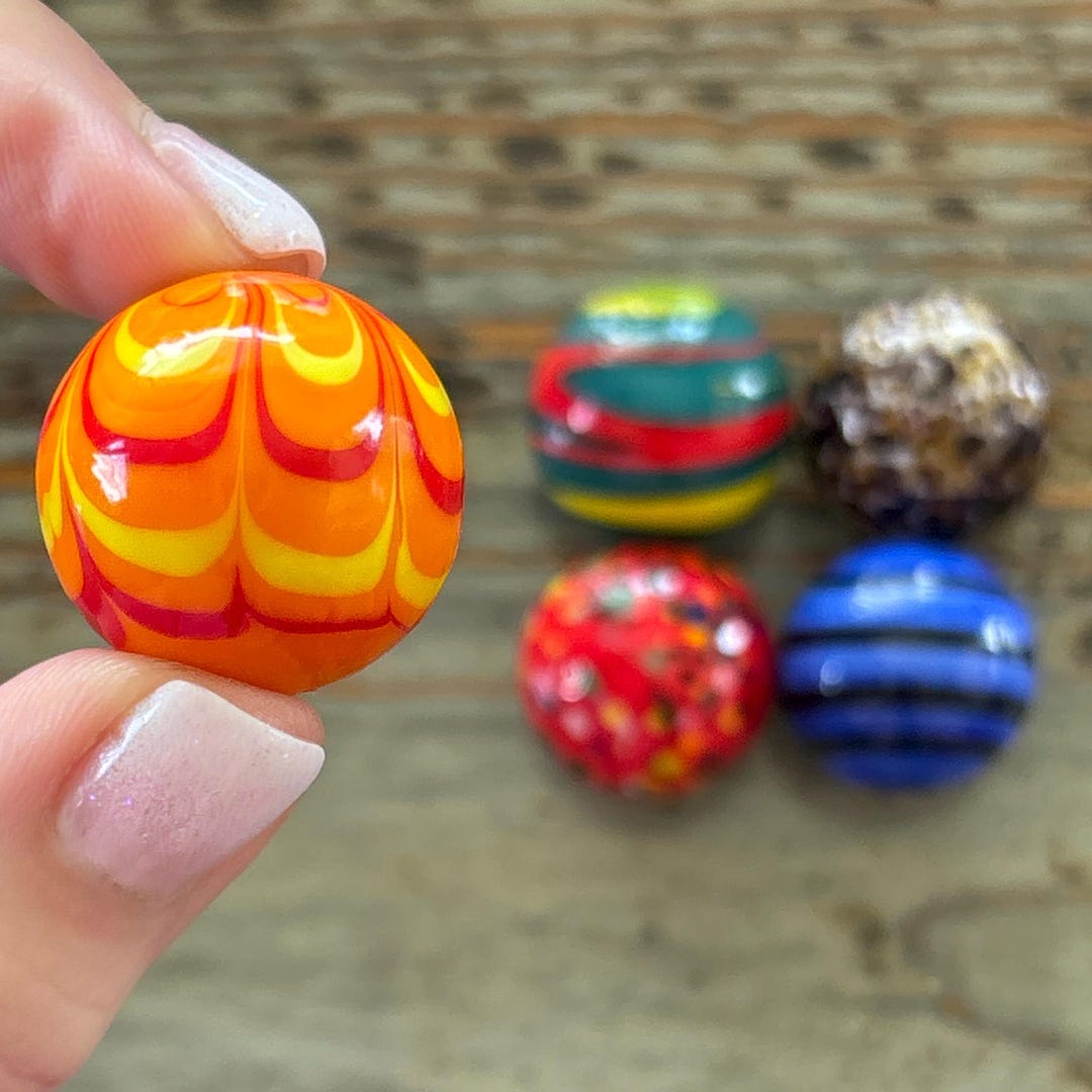 Lampwork Glass Marbles, 1” Shooters - Etsy