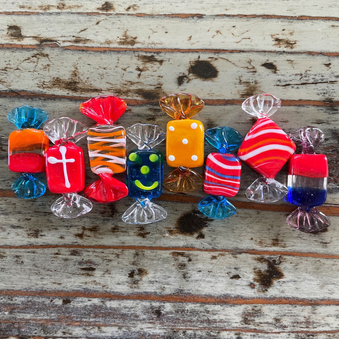 Lampwork Glass Candy, 30mm, Display, Decoration, Figurine - Etsy