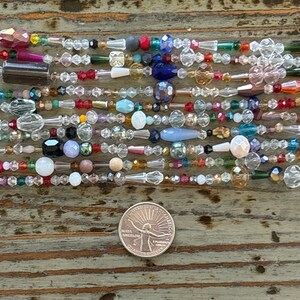 Mixed Glass Bead Strands, Brightly Multi Colored Faceted Beads, 2mm ...