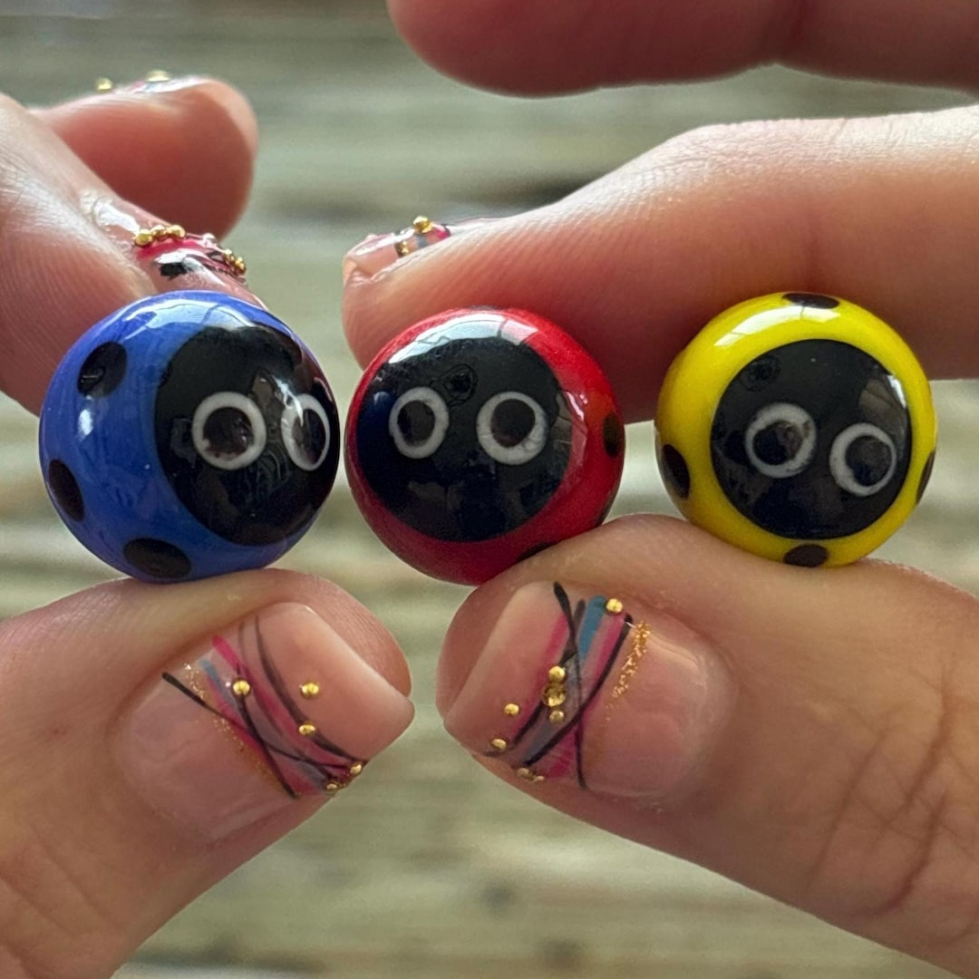 Ladybug Marbles, Lampwork Glass Marble, 17mm - Etsy