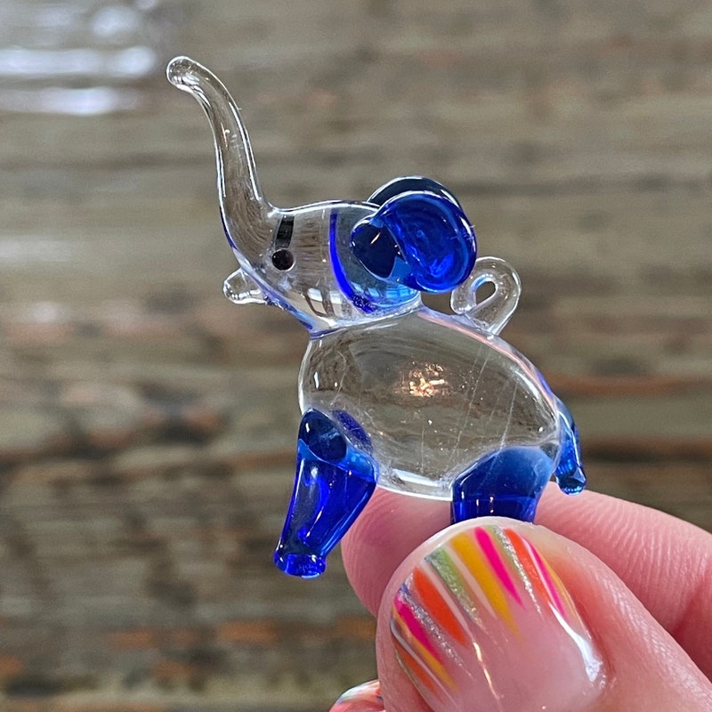 Glass Elephant - Etsy