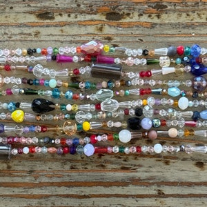 Mixed Glass Bead Strands, Brightly Multi Colored Faceted Beads, 2mm ...