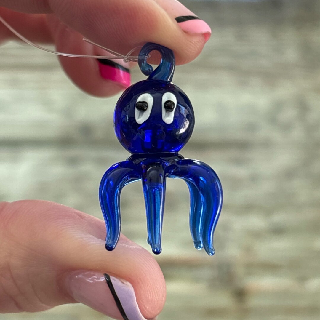 Lampwork Glass Octopus, Float Glass Cute Aquarium Decor - Etsy