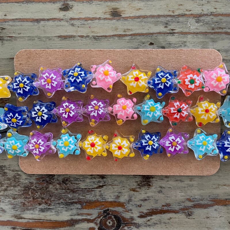 Lampwork Glass Star Beads - Etsy