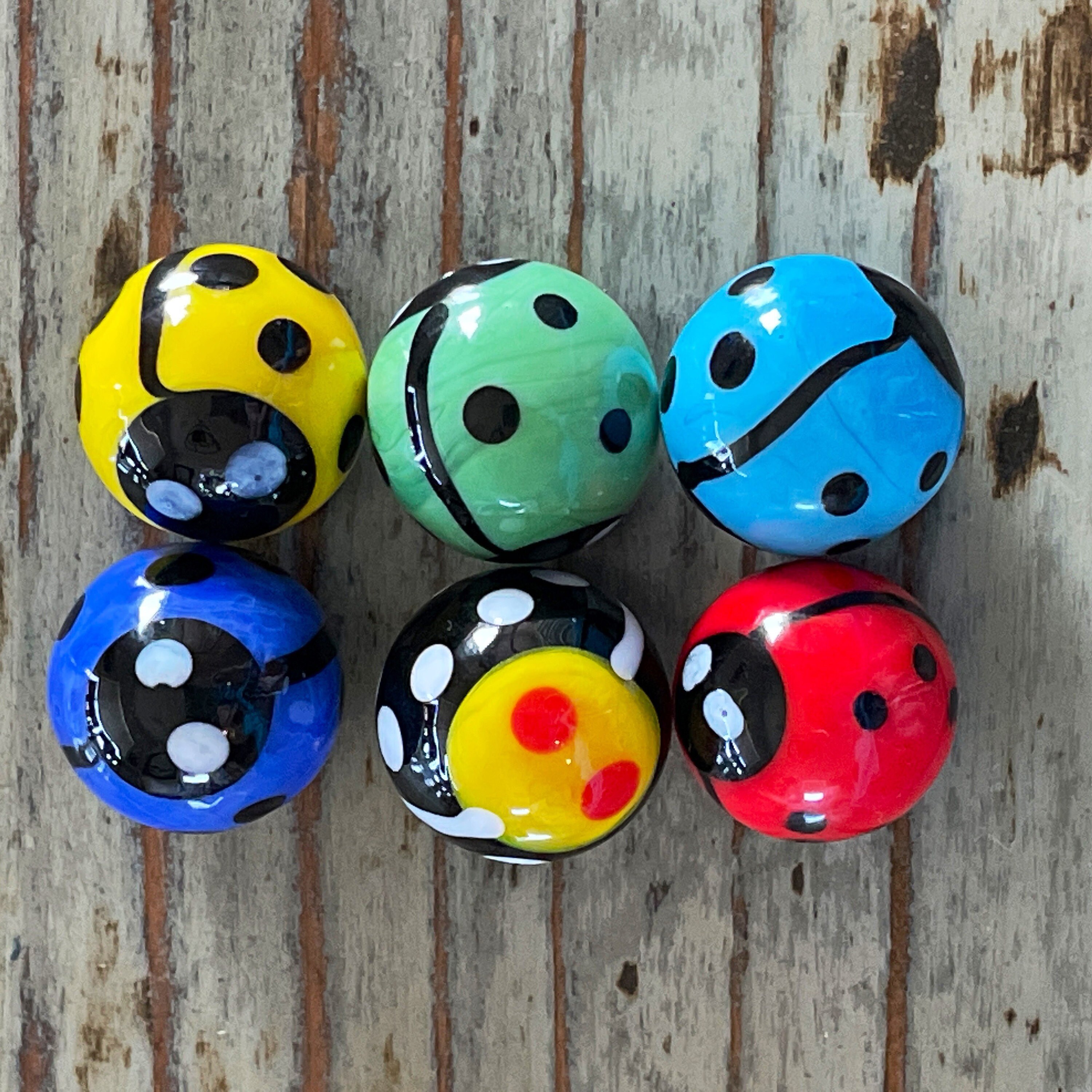 Ladybug Marbles Murano Lampwork Glass Marble 17mm - Etsy