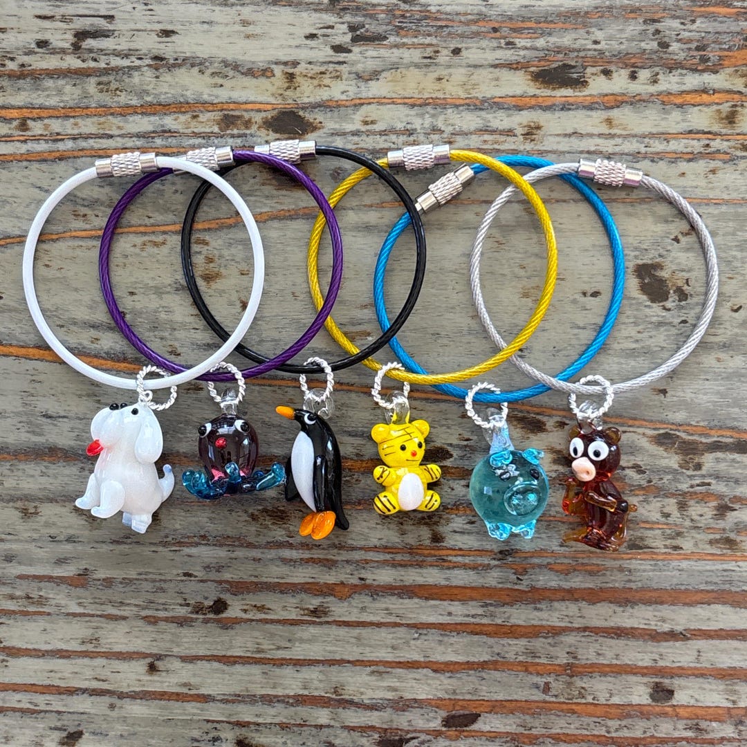 Glass Animal Keychains, Bag Chain, Bag Swag, Multicolor - Etsy