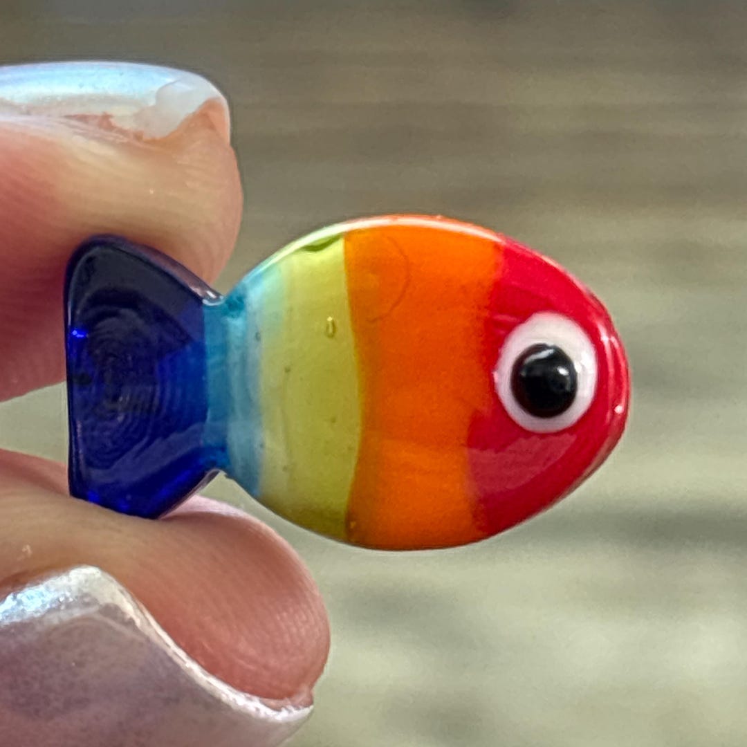 Lampwork Rainbow Fish Beads, Adorable Glass Fishies - Etsy