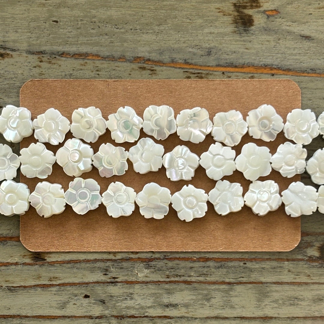 Flower Bead Strands, Shell 12mm - Etsy