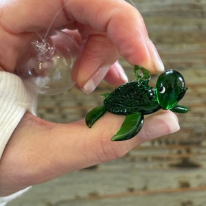Lampwork Glass Turtle, Float Glass for Aquariums, Cute Aquarium Decor ...