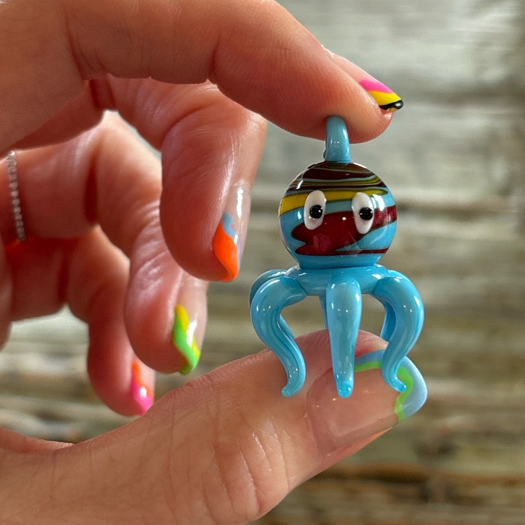 Lampwork Glass Octopus, Float Glass for Aquariums, Cute Aquarium Decor ...
