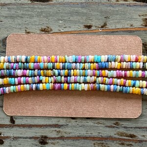 Natural Freshwater Shell Dyed Beads, 4mm Disc - Etsy