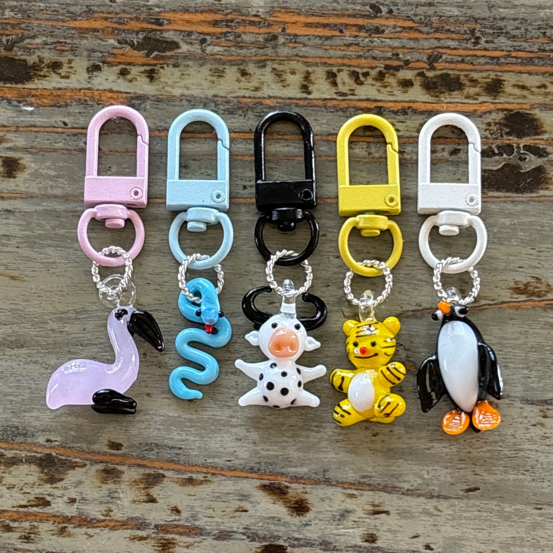 Glass Animal Keychains, Bag Chain, Bag Swag, Multicolor - Etsy