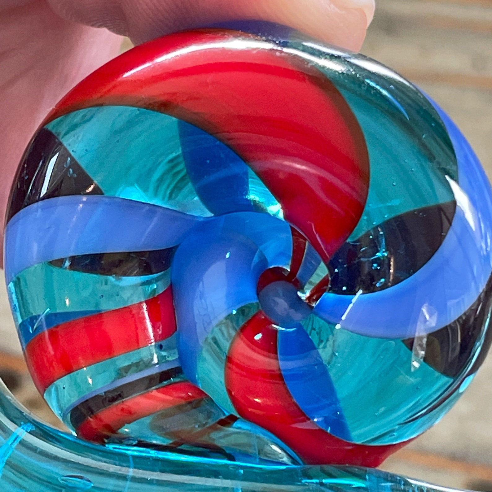 Lampwork Garden Snail, Colorful Large Glass Snail Display, Decoration ...
