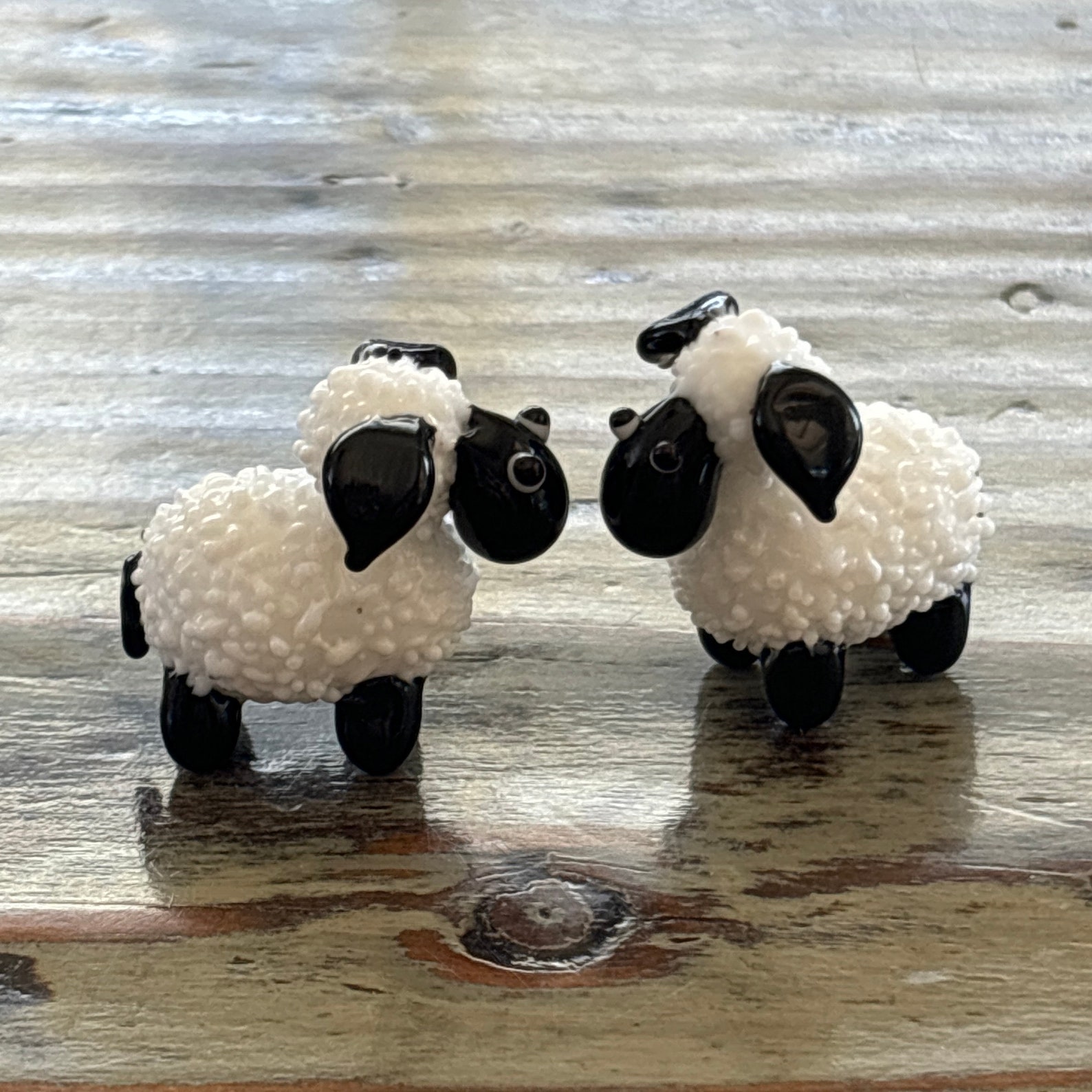 Lampwork Sheep, Adorable Glass Lamb Display - Etsy