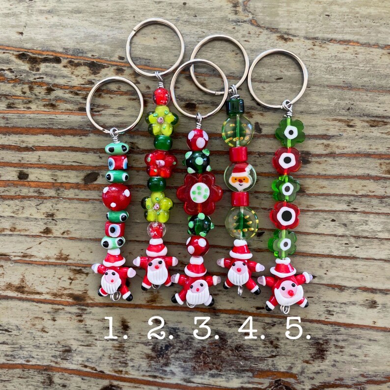 Millefiori Murano Santa Claus Key Chains Bag Charms Purse - Etsy