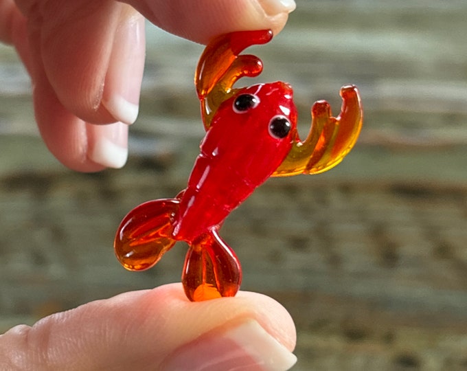 Lampwork Lobster Bead 30mm, Red Glass Lobsters - Etsy