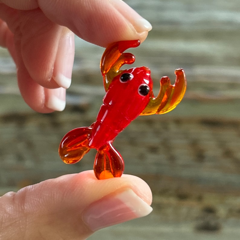 Lampwork Lobster Bead 30mm, Red Glass Lobsters - Etsy