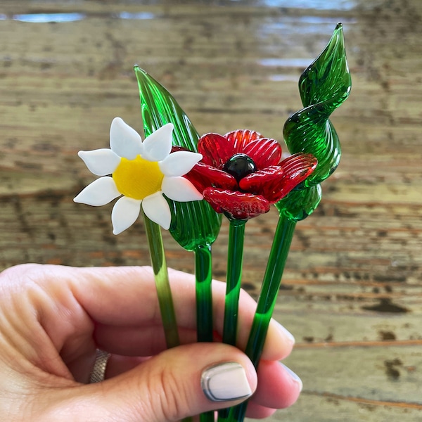 Murano Glass Flowers - Etsy