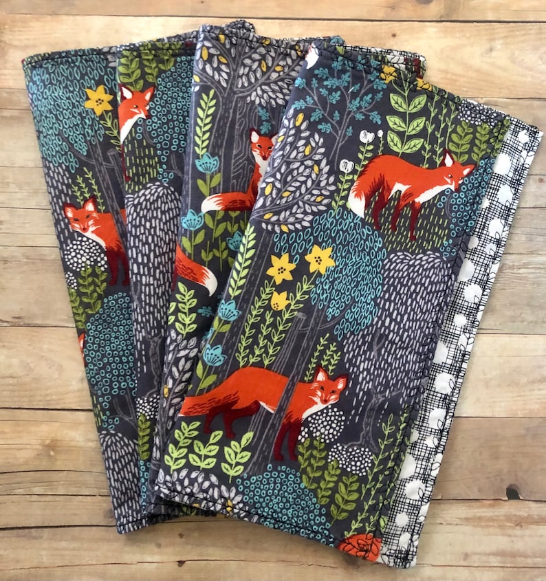 Cloth Napkins Set of 4 OR 6 Michael Miller Into the Woods - Etsy
