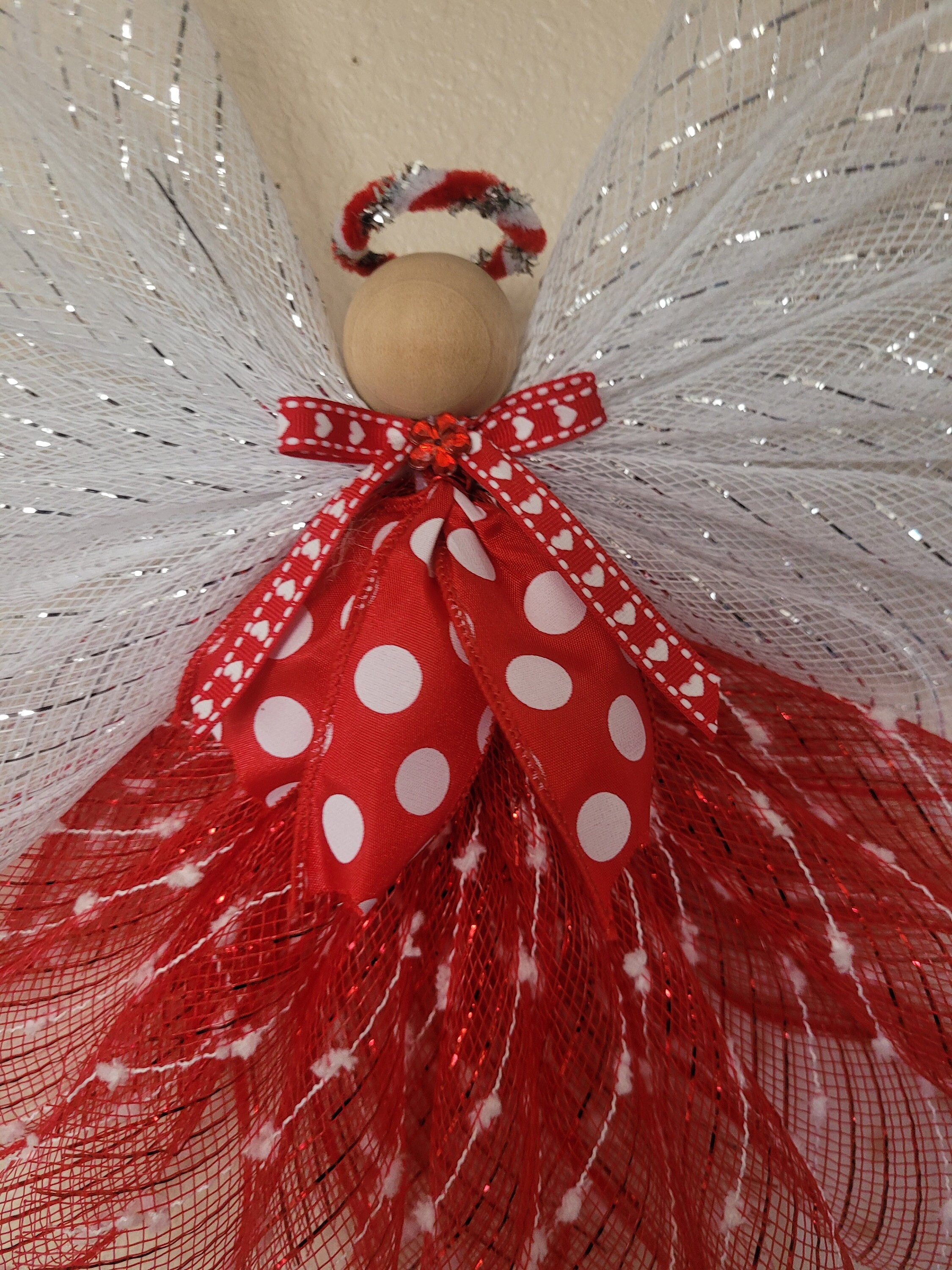 Angel Wreath, Angel Tree Topper, Angel Decor, Christmas Angel, Guardian ...