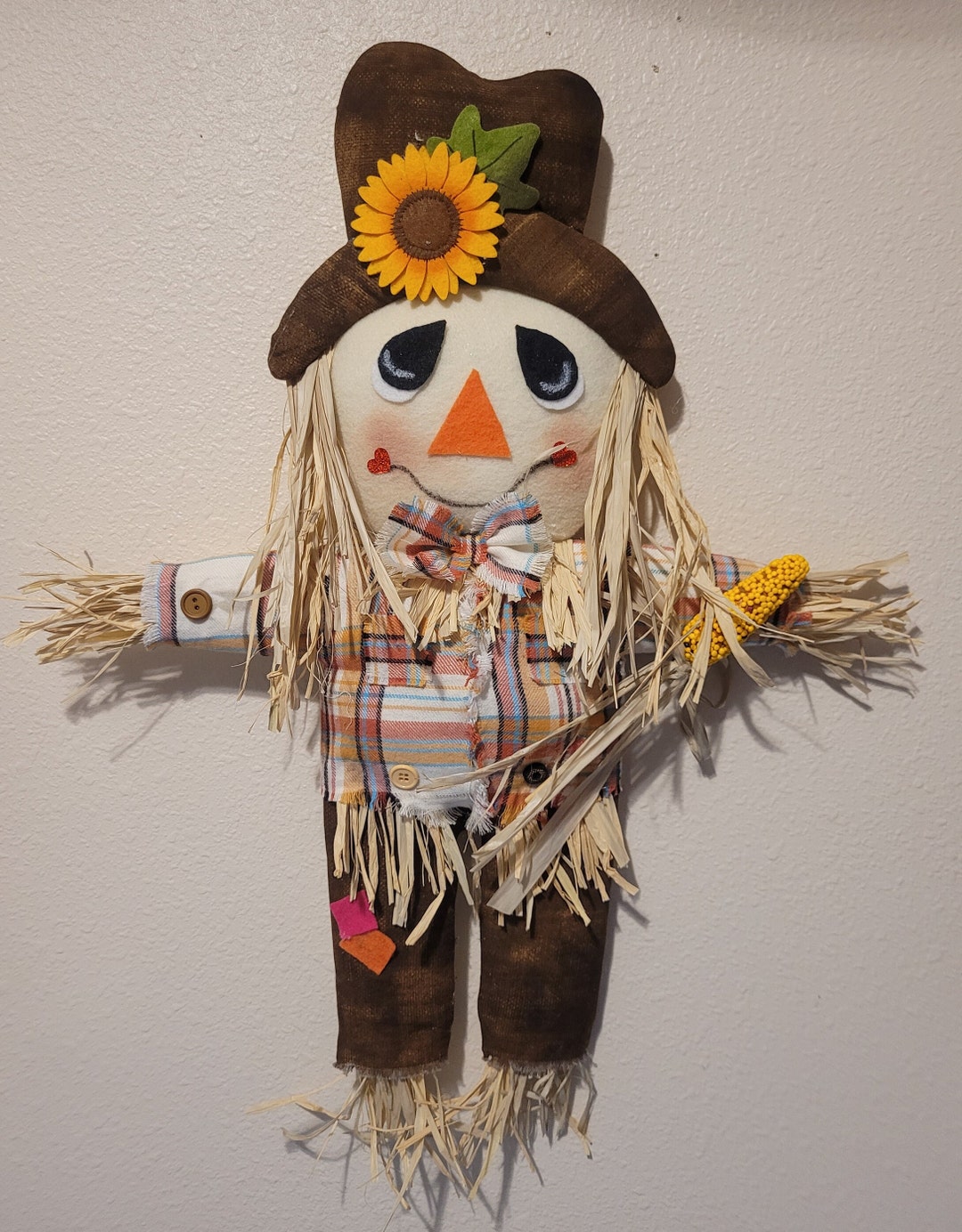Scarecrow Wreath Attachment, Fall Decor, Halloween Attachment, #WAAM - Etsy
