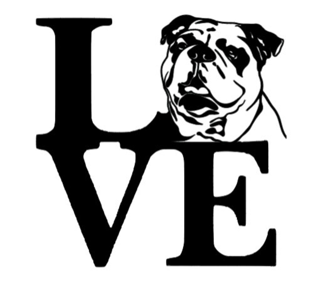 Bulldog Love Square Png & Svg Files for Cricut/other Cutters - Etsy
