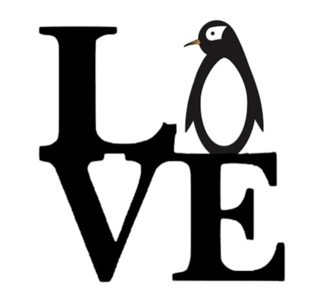Penguin Love Square Png & Svg Files for Cricut/other Cutters - Etsy