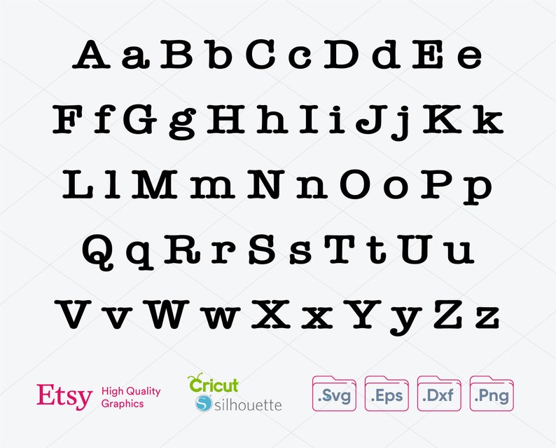 TV Show Alphabet Graphics Files for CRICUT SILHOUETTE Cameo - Etsy