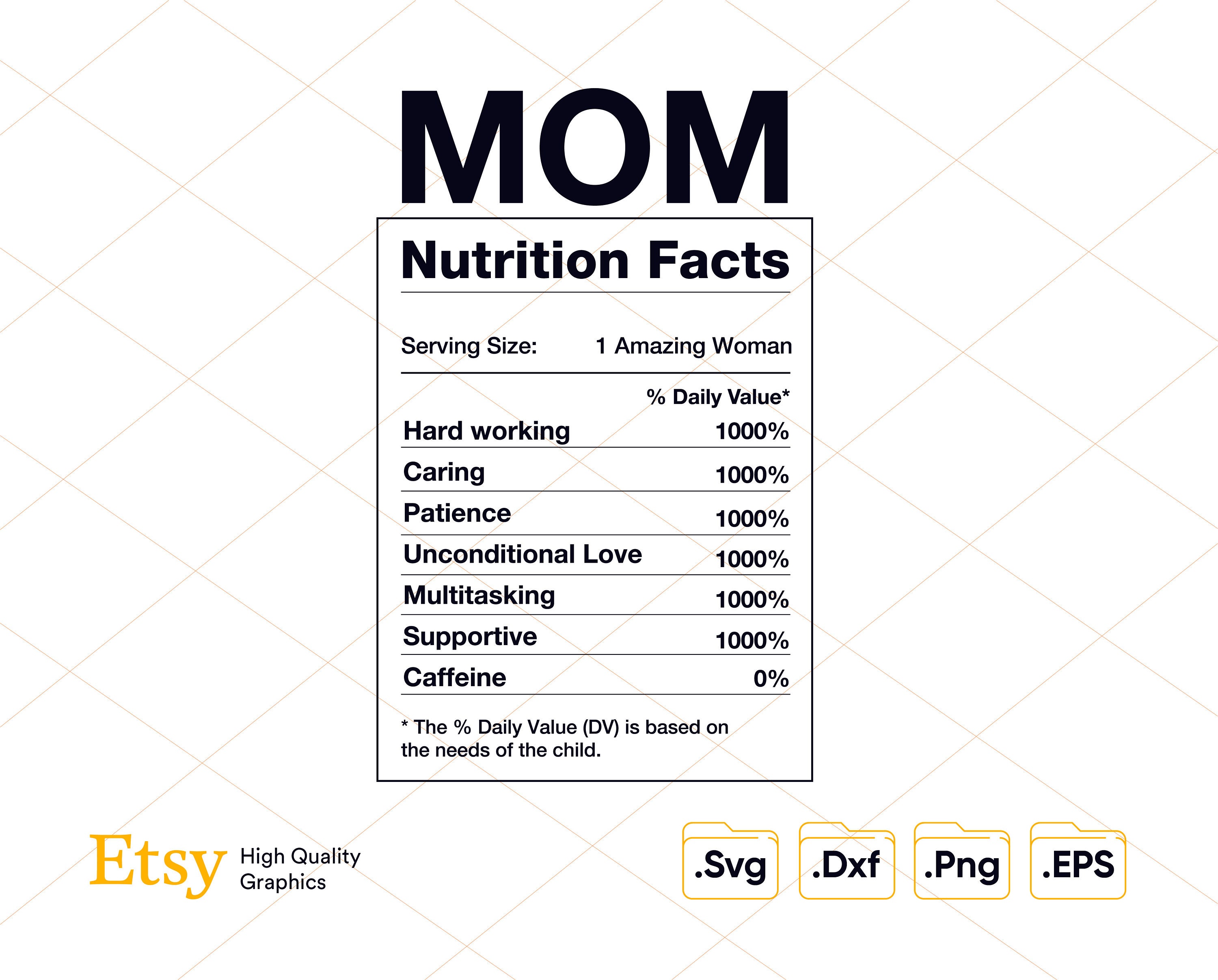 Mom Nutritional Facts Svg Nutrition Fact Svg Mom Life - Etsy